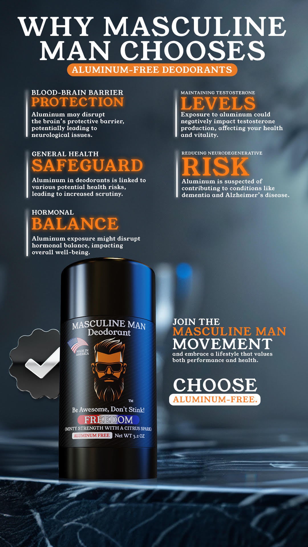 🔵 Natural Freedom Deodorant – Masculine Man
